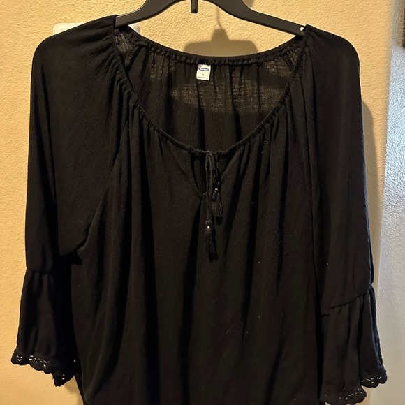 Old Navy | Tops | Vintage Black Off The Shoulder Blouse | Poshmark